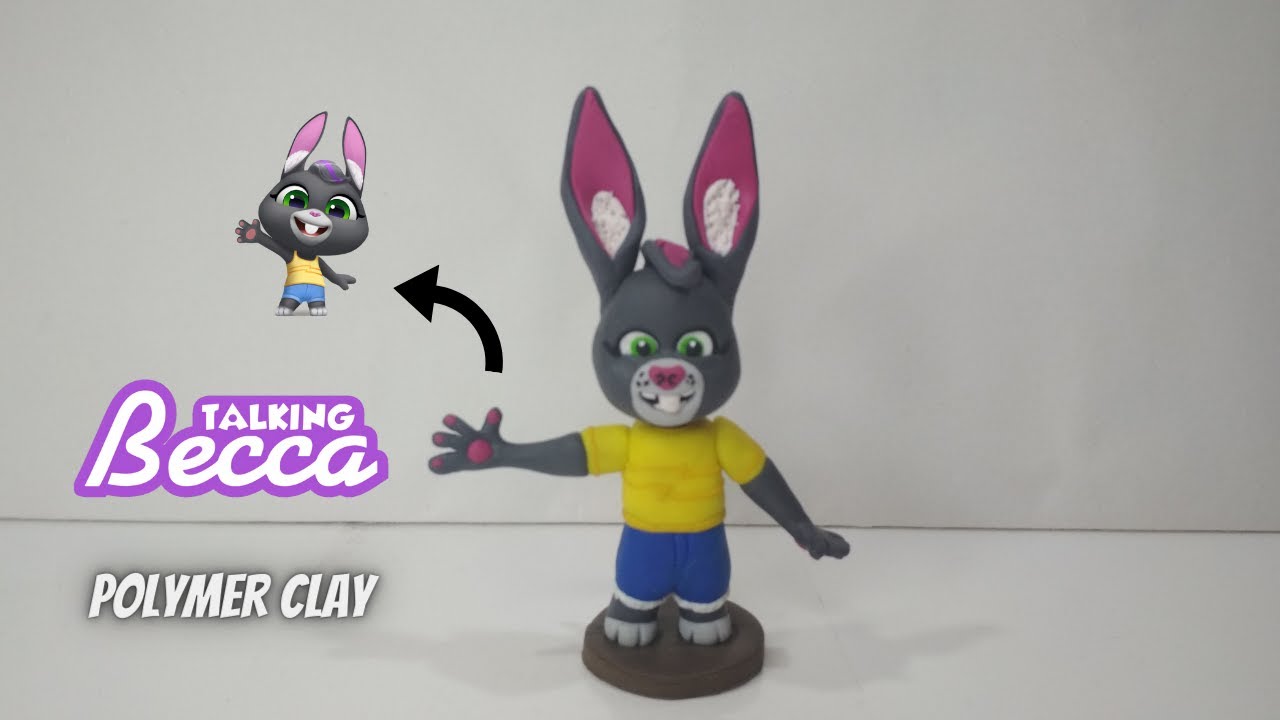 Talking Becca with polymer clay | My Talking Tom and friends | Clay art ...