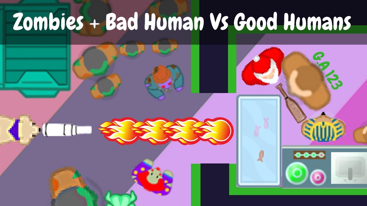 Braains.io - Zombies + Bad Human vs Good Humans (Epic Two House ...