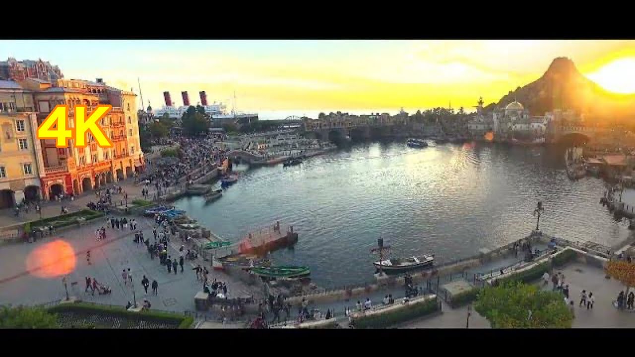 Tokyo DisneySEA Mediterranean Harbor BGM winter day2 evening to night ...