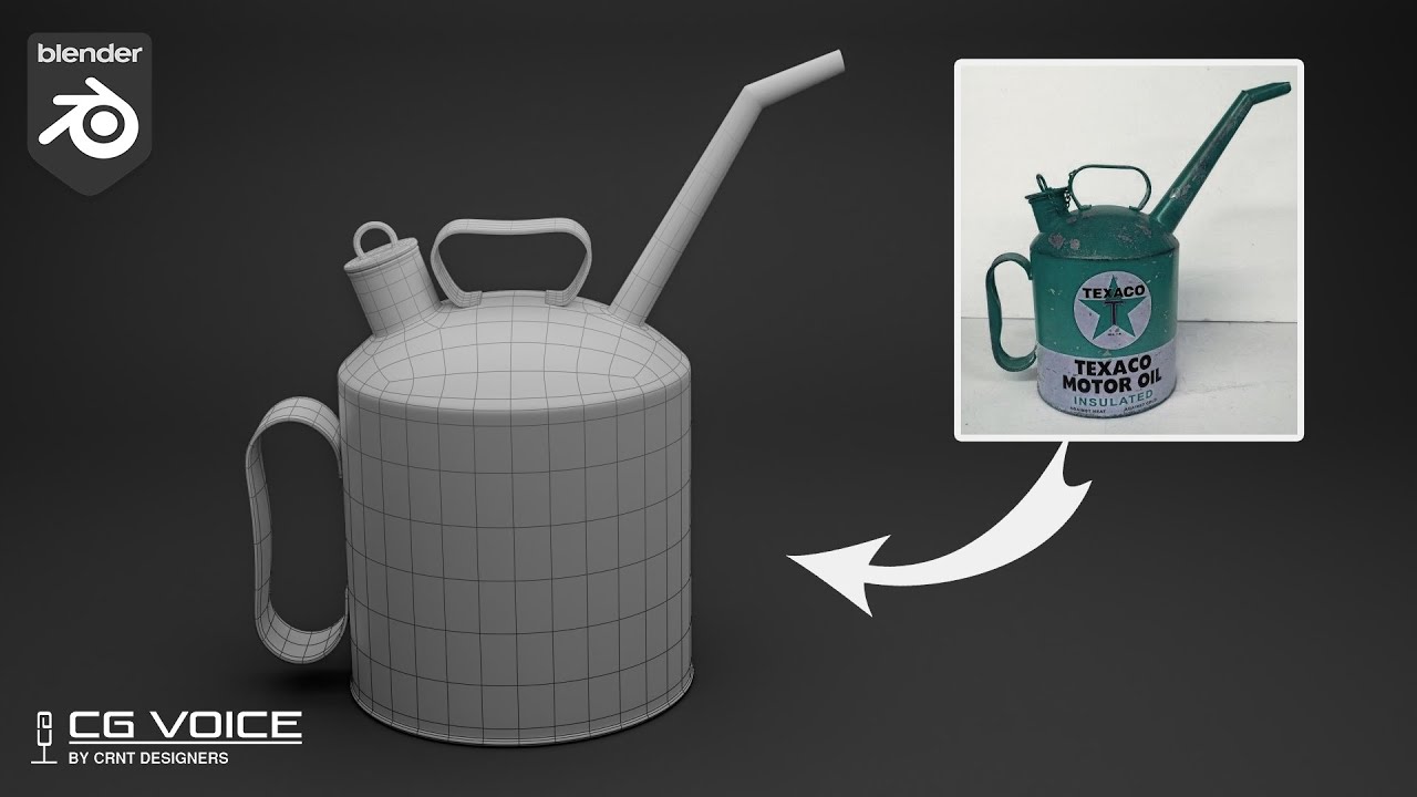 How to model this Oil Can in blender _ blender oil can modeling - YouTube