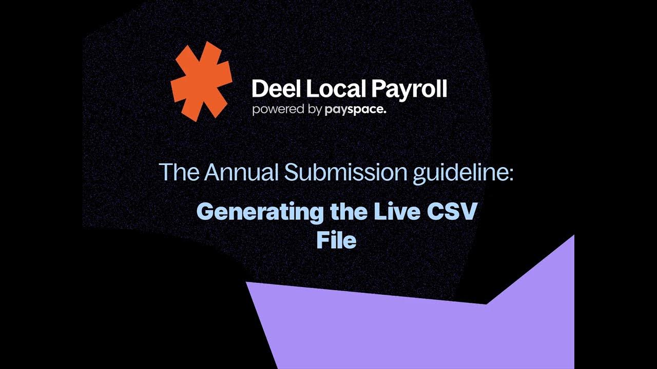 Support Video: Generating the Live CSV File - YouTube