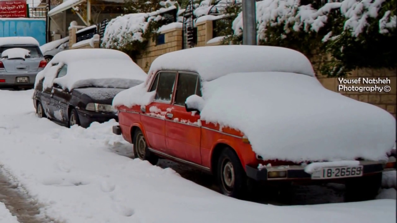 Huda Snow Storm 2015 Jordan Amman ~ عاصفة هدى الثلجية عمان الأردن - YouTube