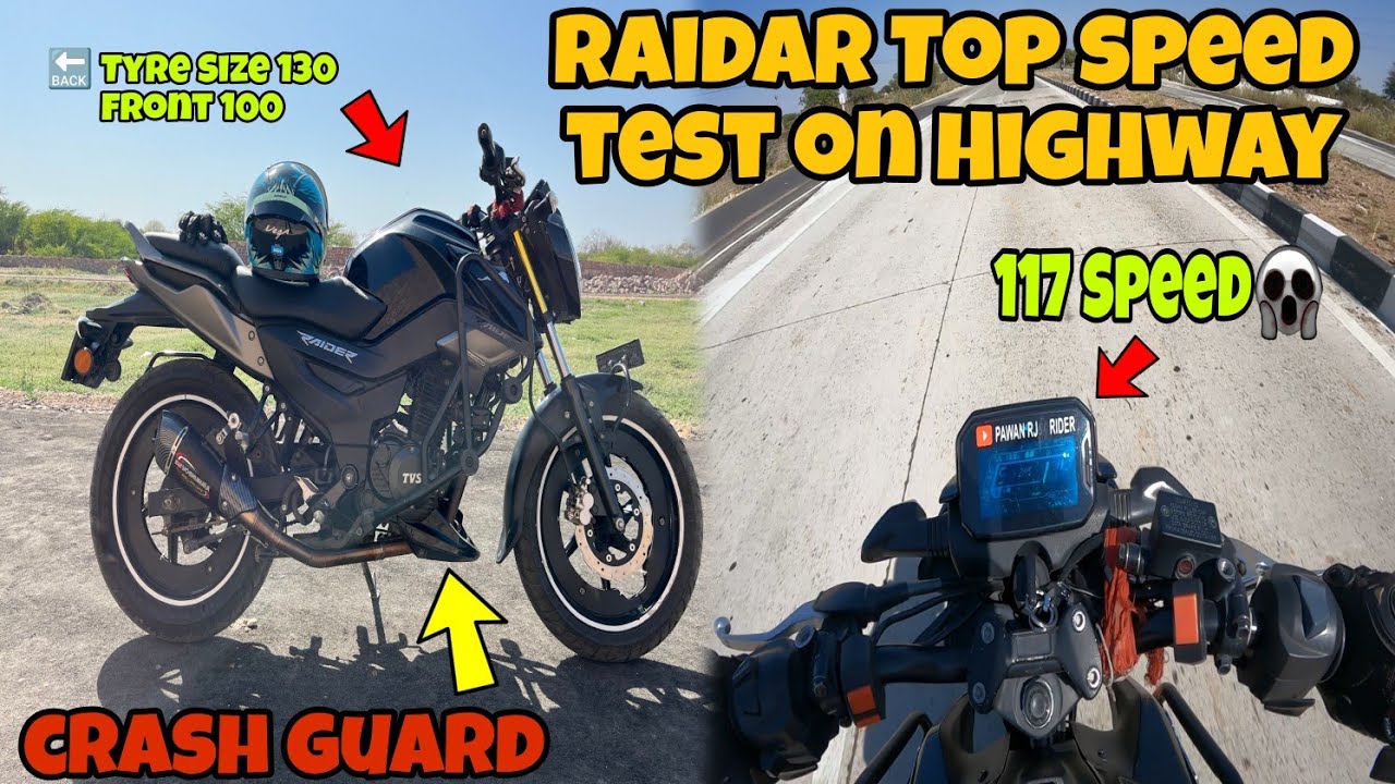 Tvs Raider 125cc Top Speed Highway Test🙀|| Raider125cc Top Speed 117 😱 ...