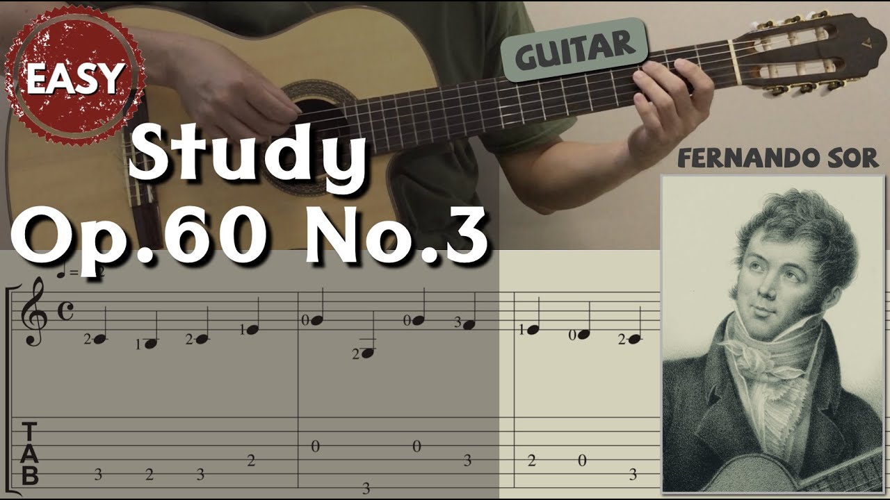 Study Op.60 No.3 / Fernando Sor (Guitar) [Notation + TAB] - YouTube