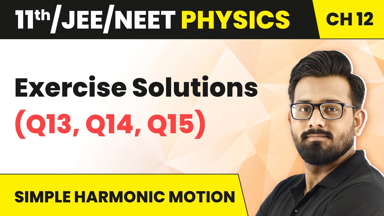 Simple Harmonic Motion - Exercise Solutions (Q13, Q14, Q15) | Class 11 ...