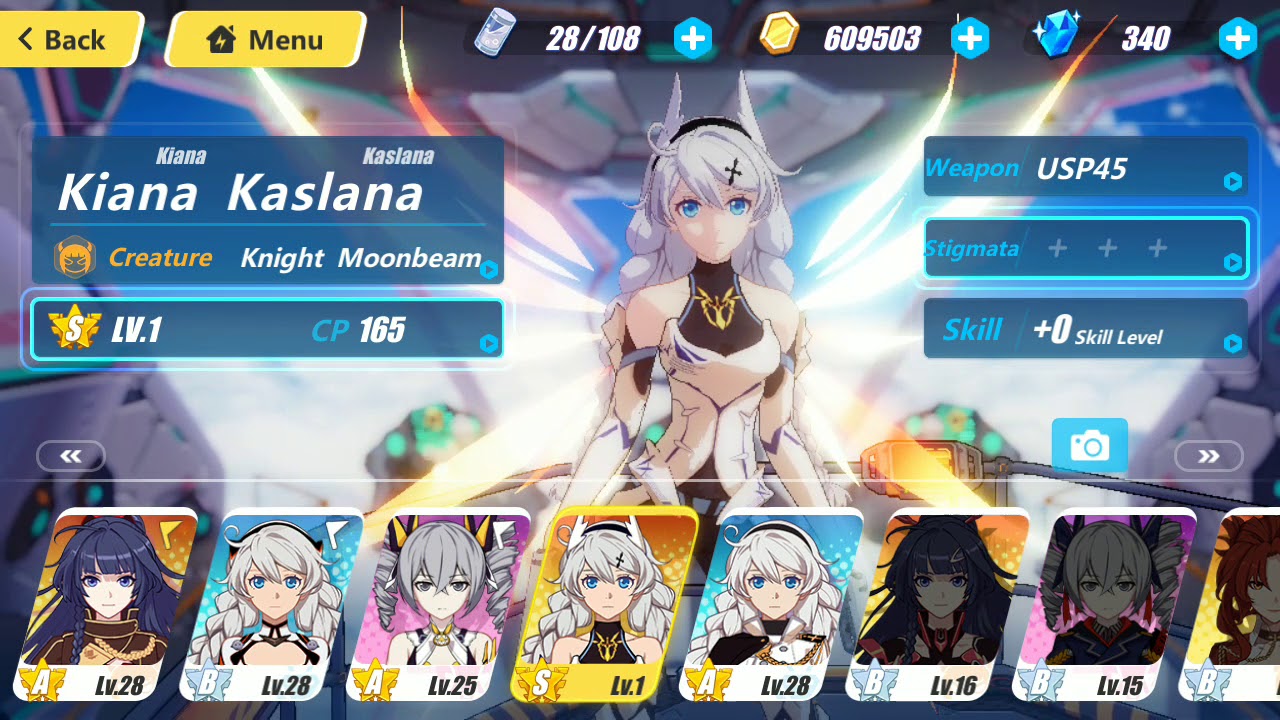 Honkai Impact 3 Kiana Kaslana Knight Moonbeam S Rank Valkyrie - YouTube