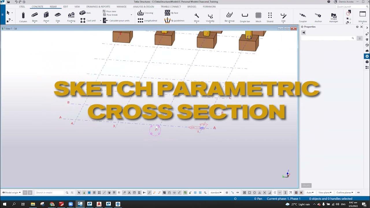 Sketch Parametric Cross Section Barrier - YouTube
