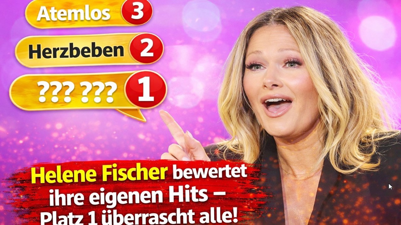 Helene Fischer bewertet ihre eigenen Hits – Platz 1 überrascht alle ...
