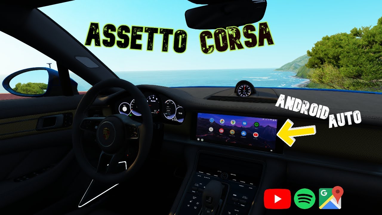 Assetto Corsa| Android Auto| Youtube - Spotify|Porsche Panamera|4K ...