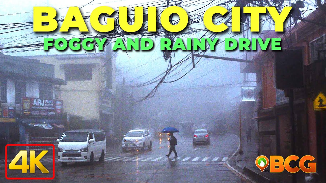 Foggy and Rainy Baguio City Morning Drive - YouTube