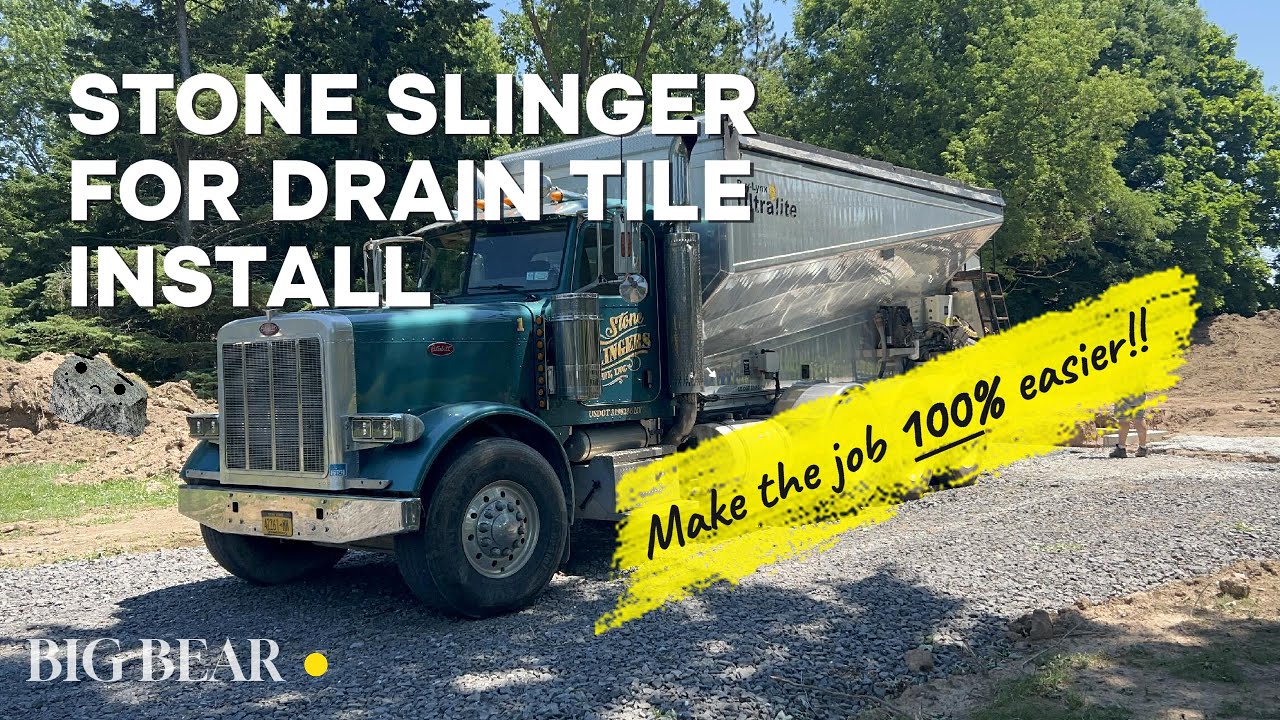 Stone Slinger For Concrete Foundation French Drain Tile Install - DIY ...