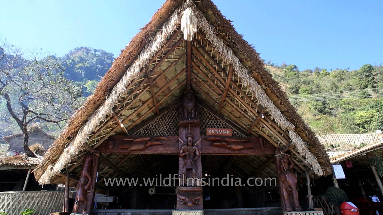 Konyak morung at Naga Heritage village - YouTube