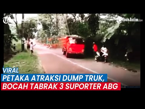 Petaka Bocah 16 Tahun Atraksi Zig Zag Pakai Dump Truk, 3 ABG Suporter jadi Korban Mengenaskan