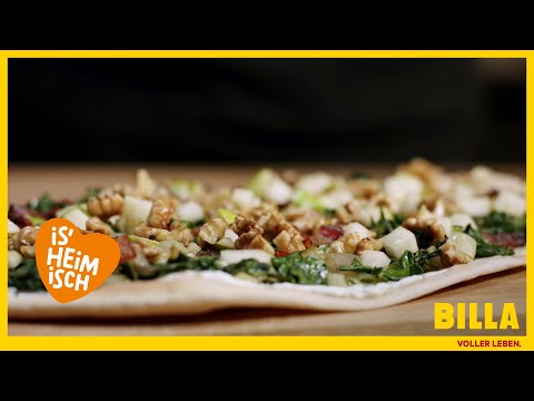 Flammkuchen mit Birnen, Speck und Mangold 🥬