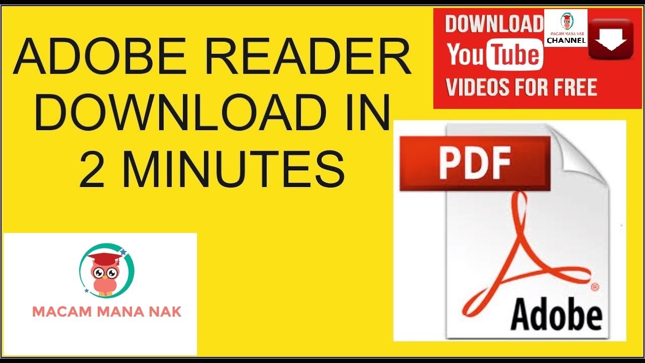 macam mana nak download adobe reader dalam masa 2 minit 2 - YouTube
