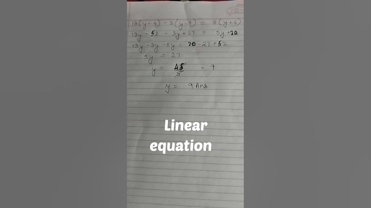 grade 7 linear equation# if it is helpful plz like n subscribe my ...