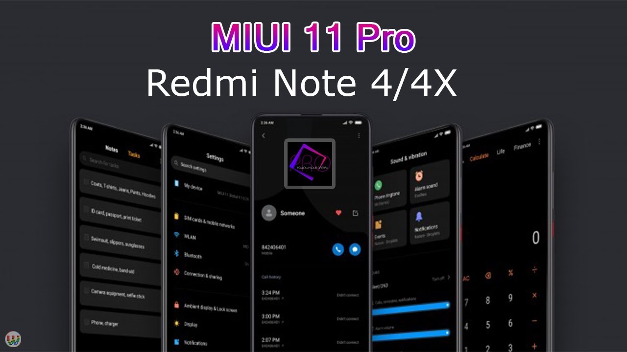MIUI 11 Pro 9.10.10 New Port For Redmi Note 4/4X - YouTube