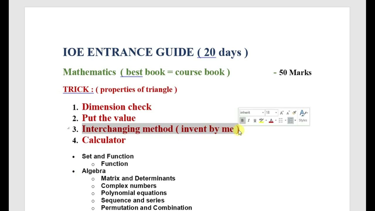 Math in 21 days | IOE ENTRANCE GUIDE | ioe physics, Epcm ioe, ioe ...
