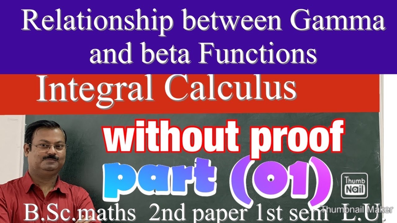 Relation betweens beta and gamma /Sikandar Sir/Integral Calculus /B.Sc ...