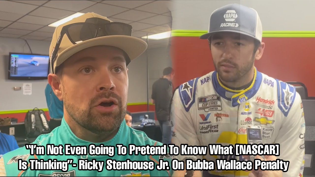 Chase Elliott And Ricky Stenhouse Jr. React To Bubba Wallace Penalty - YouTube