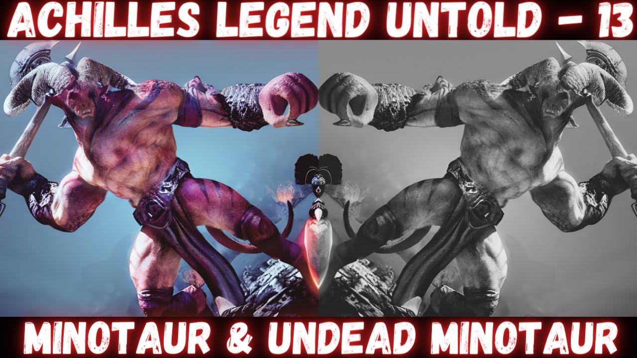 Minotaur & Undead minotaur boss fight no damage, achilles legend untold ...