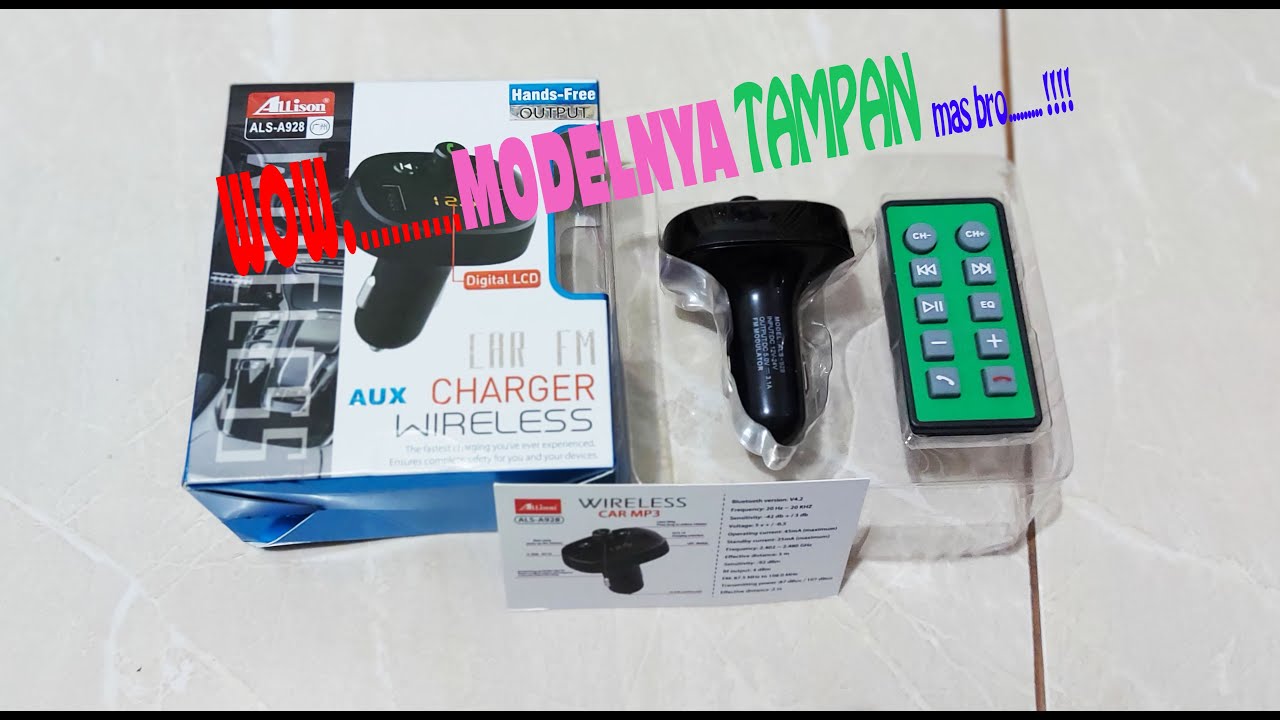 modulator bluetooth FM mobil merk Allison, mp3 di head unit mobil lama ...