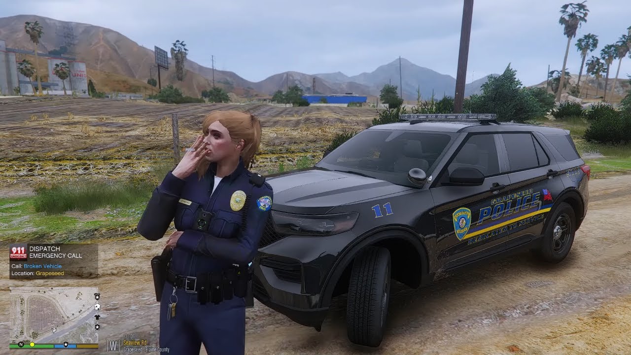 Gta 5 Lspdfr Episode: Female Officer Grapeseed Town P.D - FPIU Patrol # ...