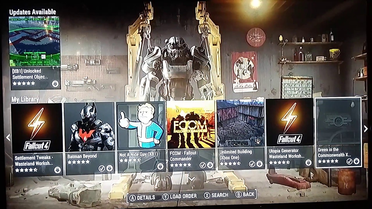 Fallout 4 mods loadout on xbox one - YouTube