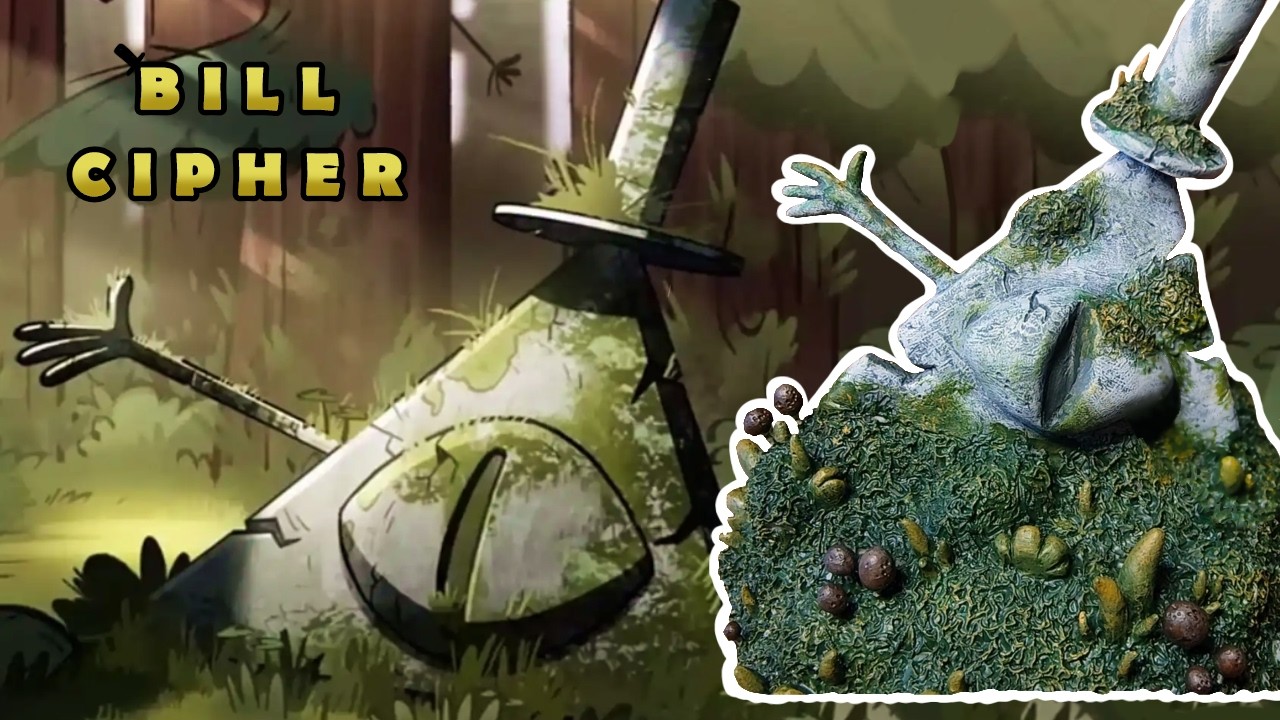 I made the BILL CIPHER STATUE from Gravity Falls out of polymer clay ...