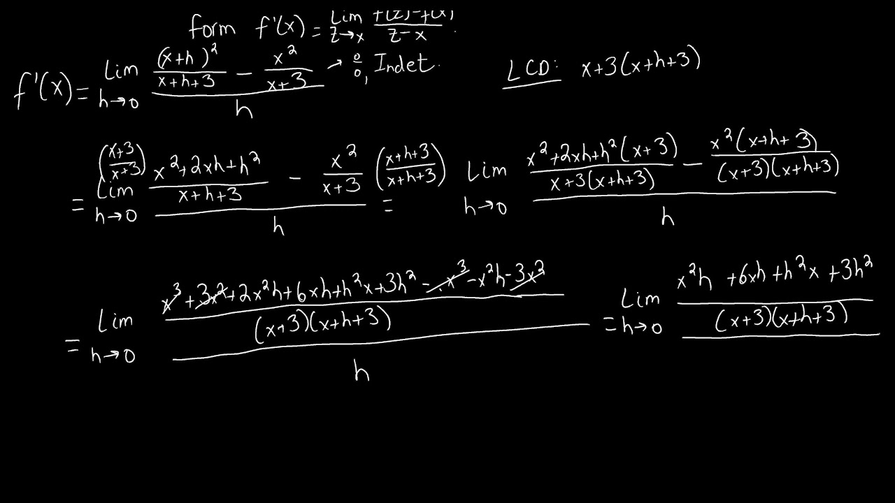 Section 3.2 Finding Derivatives Using Difference Quotients Problem 1 ...