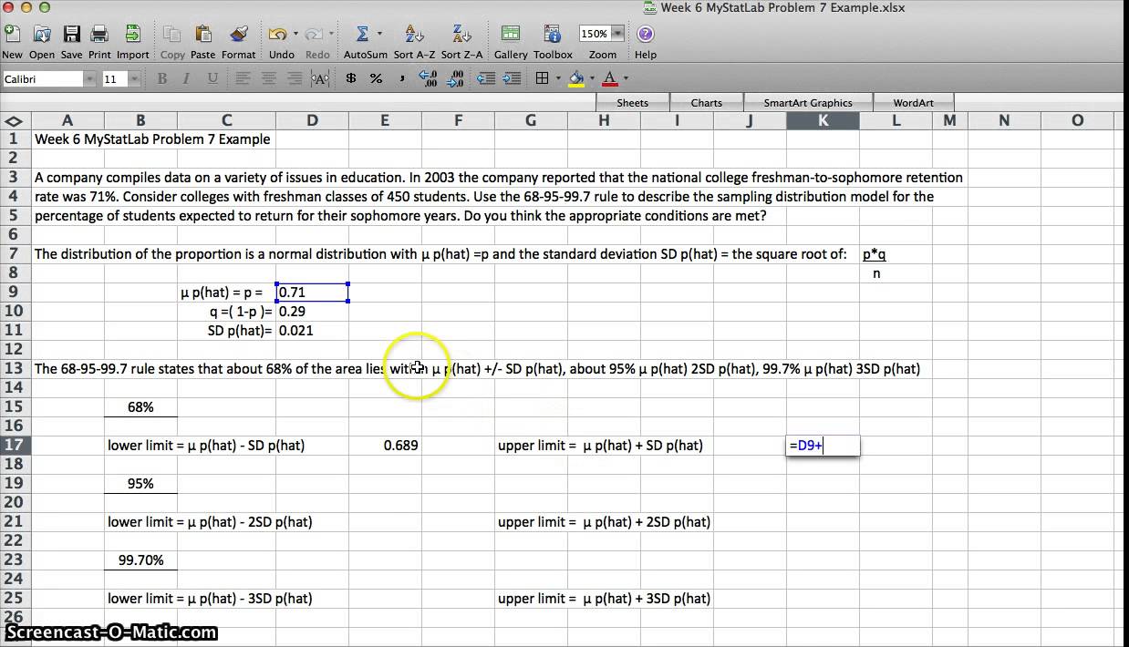 Week 6 MyStatLab Problem 7 Example - YouTube