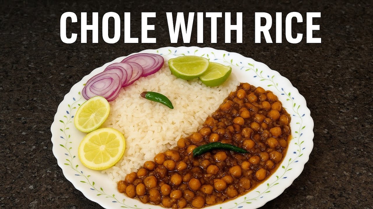 🍛 Chole with Rice | Easy & Tasty Indian Lunch Recipe | Axomiya Randhoni ...