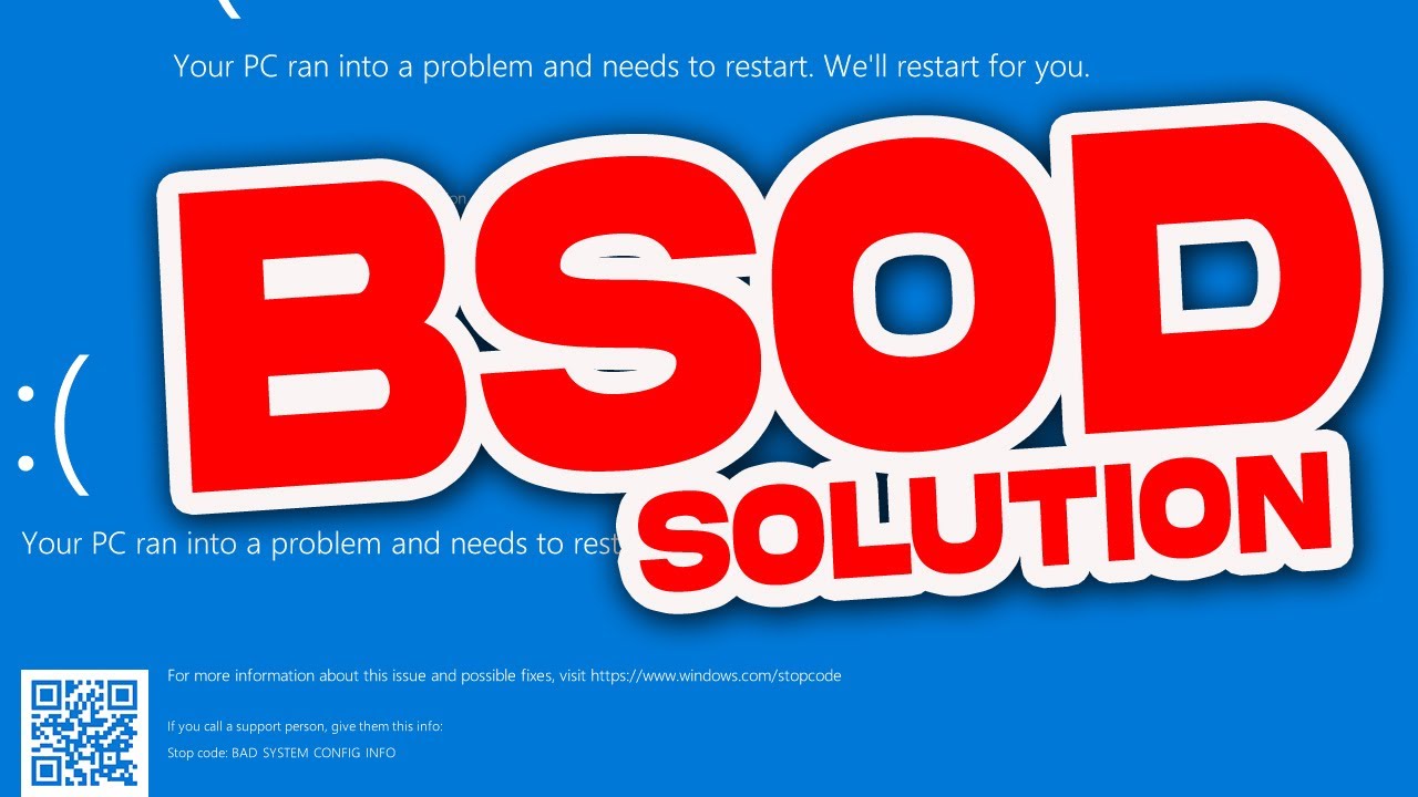 Windows 10, 8 boot Failed Your PC ran into a problem and needs to ...