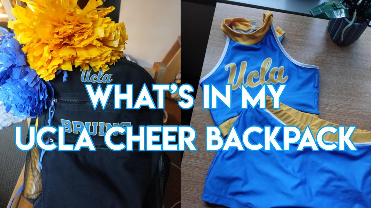 What I Keep in My Cheer Backpack as a UCLA Cheerleader | Backpack tour for game days and school ...