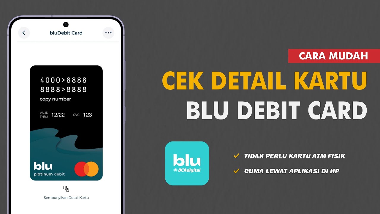 Cara Melihat Kode CVC Kartu Debit blu BCA lewat Aplikasi di HP | Cek ...