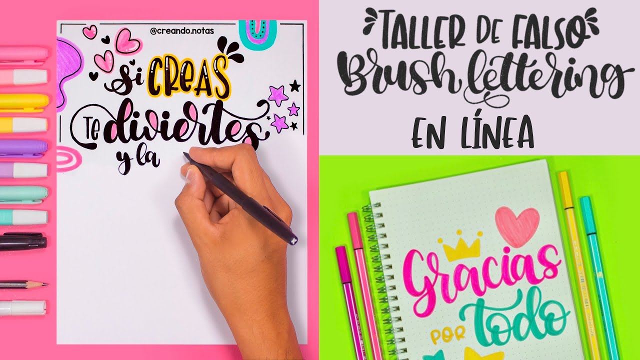 Taller de FALSO BRUSH LETTERING hoy último día para inscribirte! Más ...