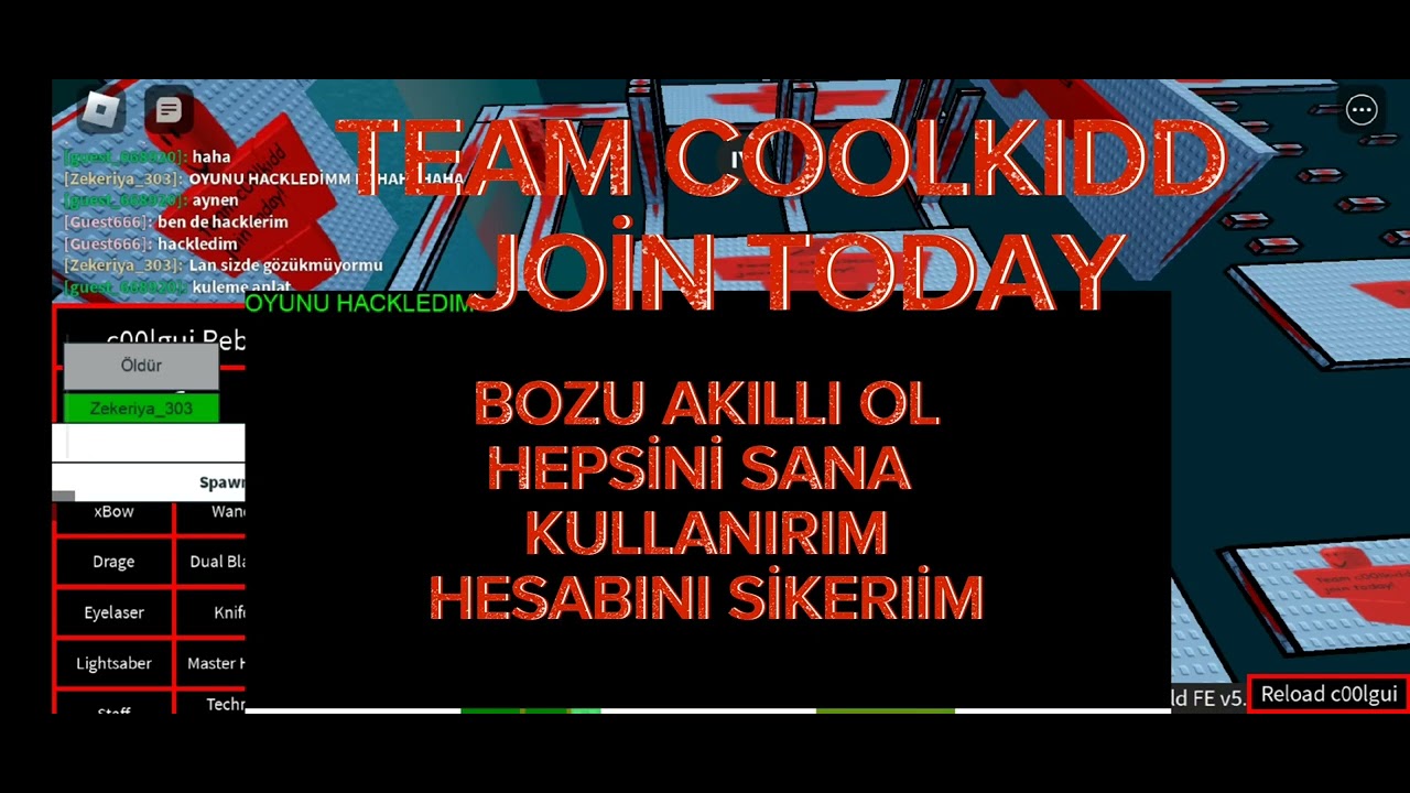 BENİ SİNİLENDİRMİCEKTİN BOZU TEAM COOLKIDD JOIN TODAY TRANSFORM BİTTİ - YouTube