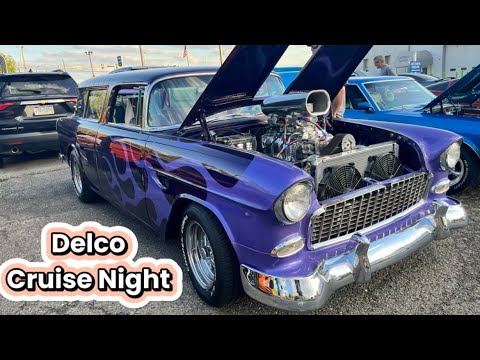 AMAZING CARS AT DELCO CRUISE NIGHT at Thomas Chevrolet 58 corvette, 57 ...