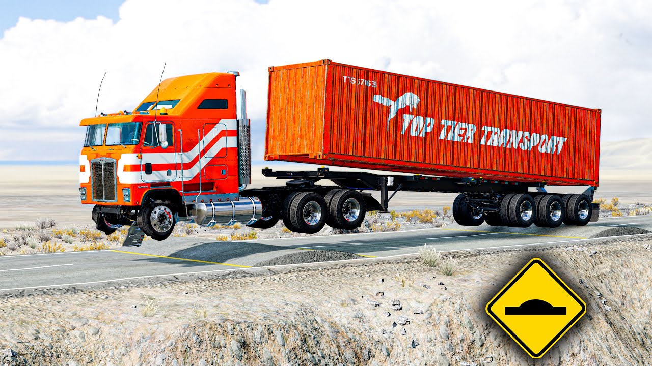 BeamNG Drive – Cars vs Speedbumps #21 | Realistic Physics Crash Test # ...