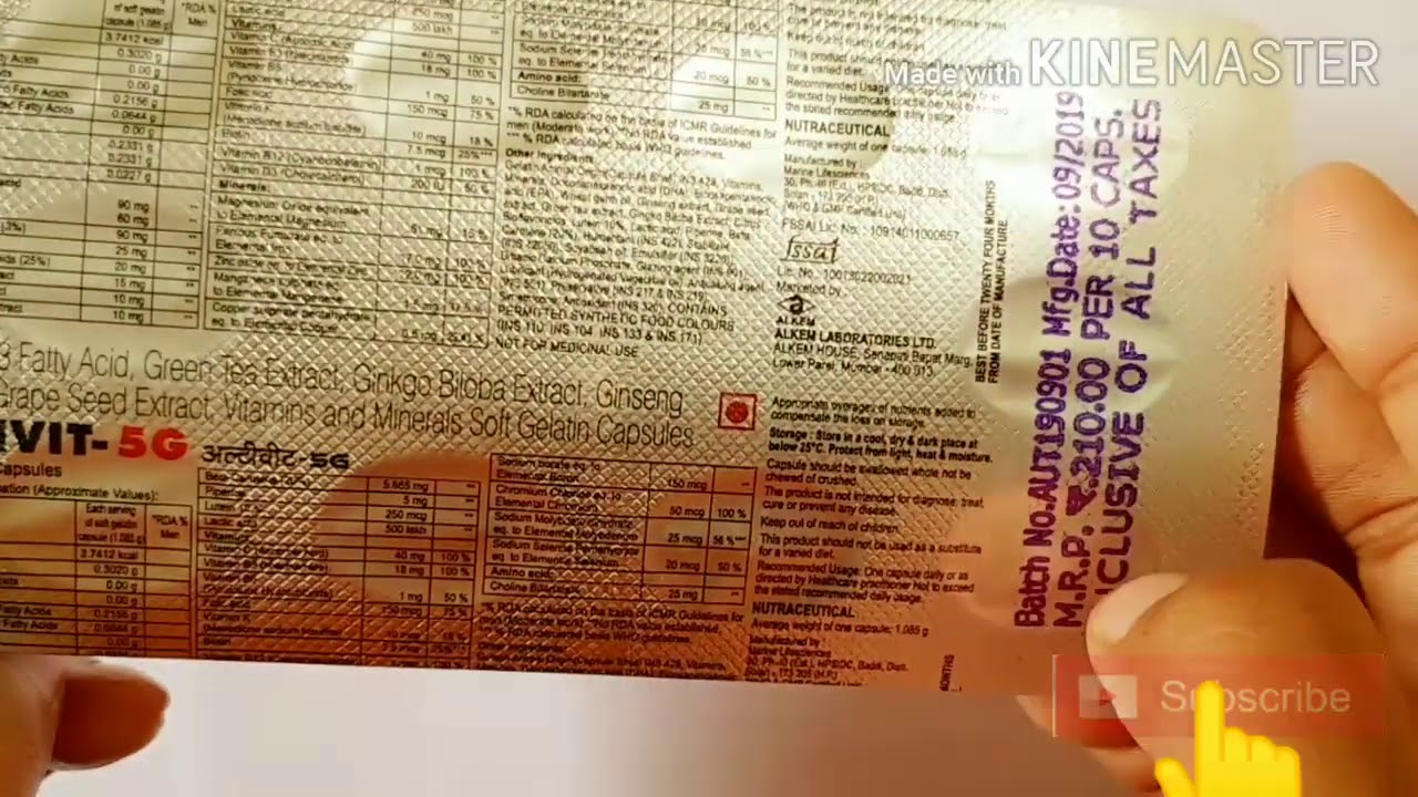 Ultivit-5G soft geletin capsule in hindi/multivitamin capsule/Ultivit ...