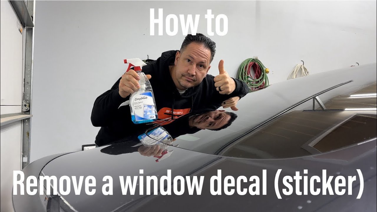 How to easily remove stickers decals off glass windows - YouTube
