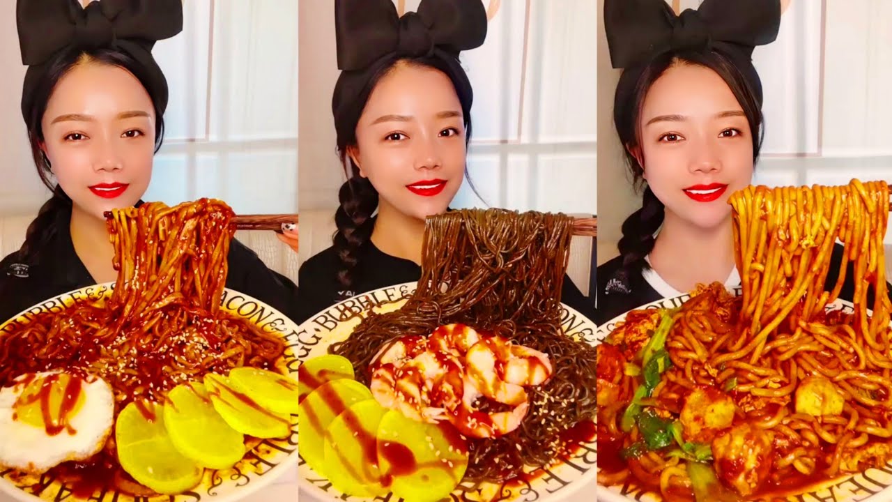MUKBANG ASMR | Spicy Buldak Ramen Noodle Challenge Mukbang Eating ...