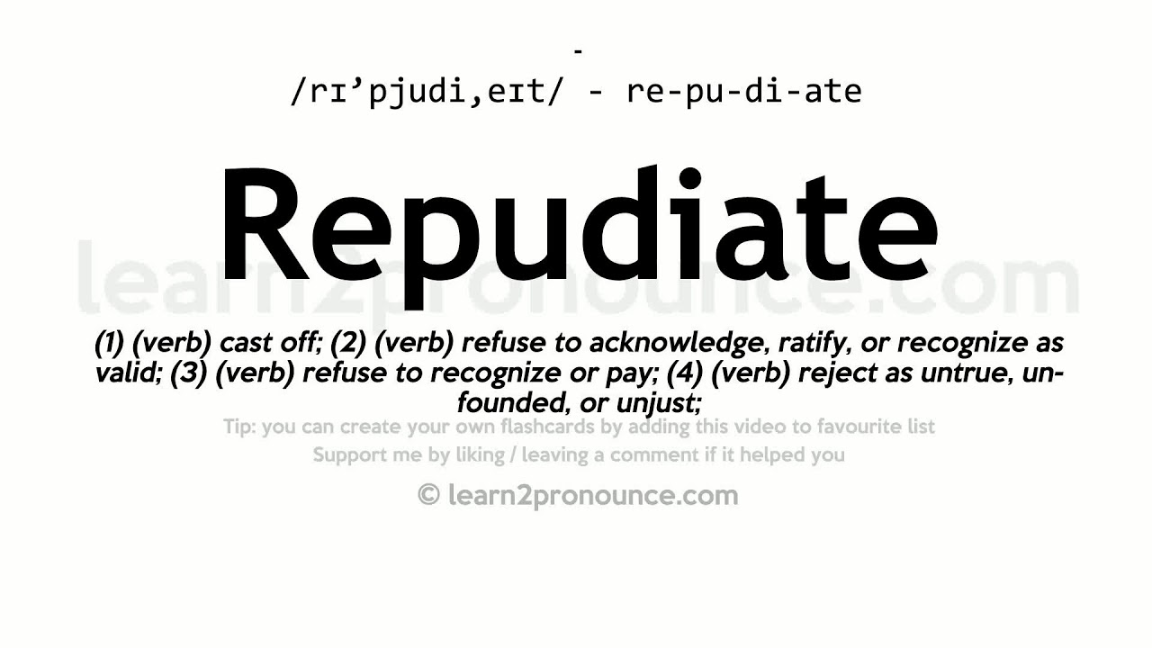 Repudiate Meaning