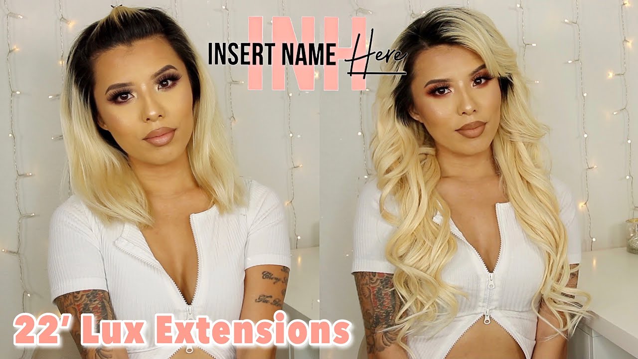 TRYING INSERT NAME HERE 22" CLIP IN LUX EXTENSIONS - YouTube