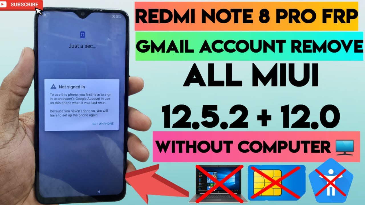 Redmi Note 8 pro FRP Bypass MIUI 12.5 / Redmi Note 8 Pro FRP Bypass ...