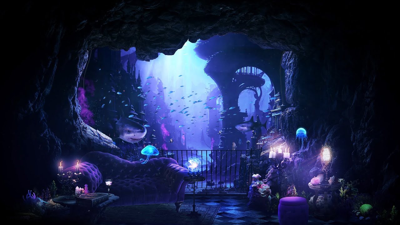 🫧 Ursula's UNDERWATER LAIR Ambience| The Little Mermaid ASMR | Deep ...