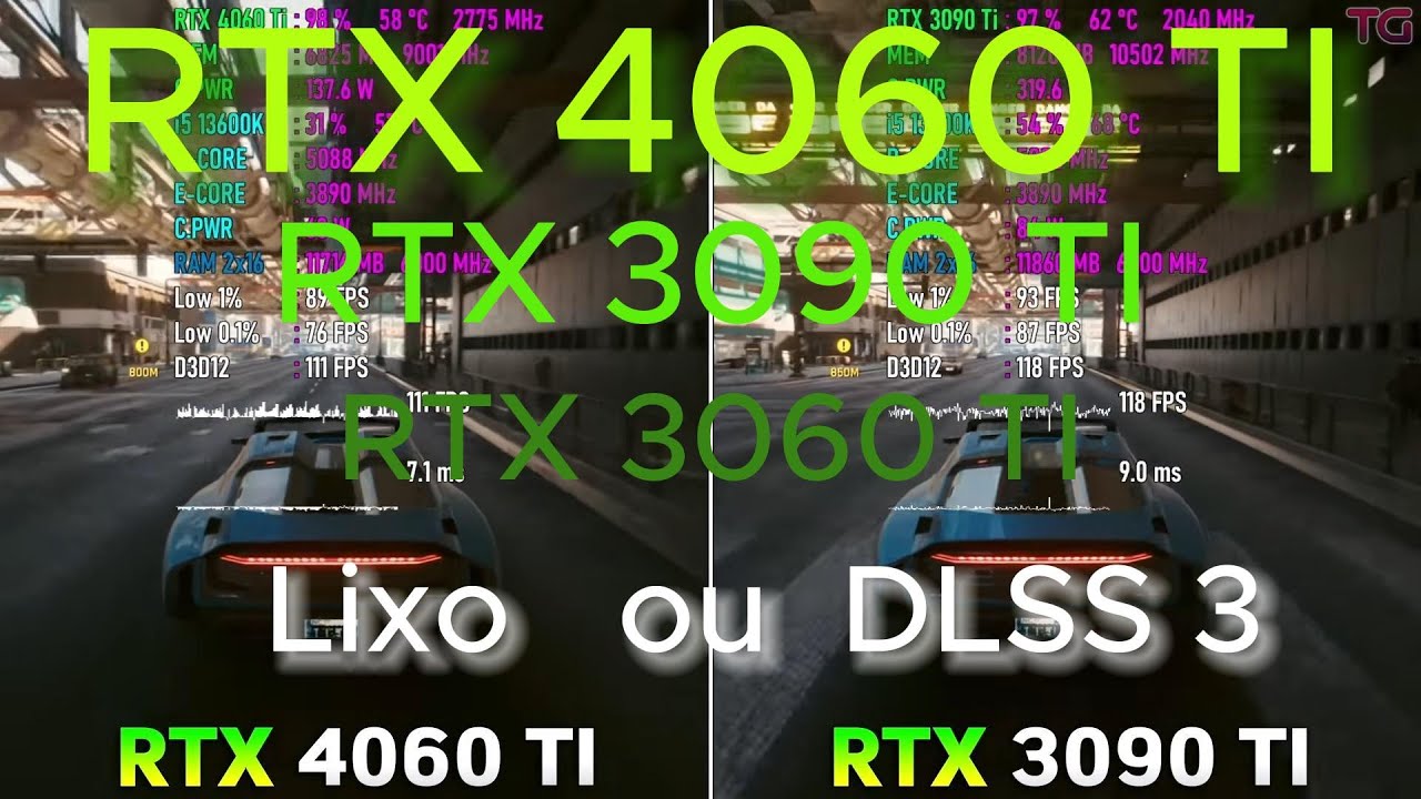 RTX 4060 TI vs RTX 3060 TI vs RTX 3090 TI A grande guerra de dlss3 ...