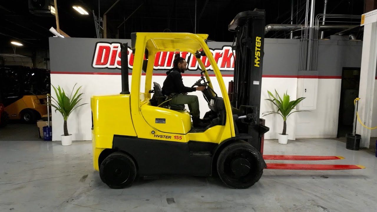 HYSTER S155FT 15,500 lb Diesel #883M - Forklift for Sale - YouTube