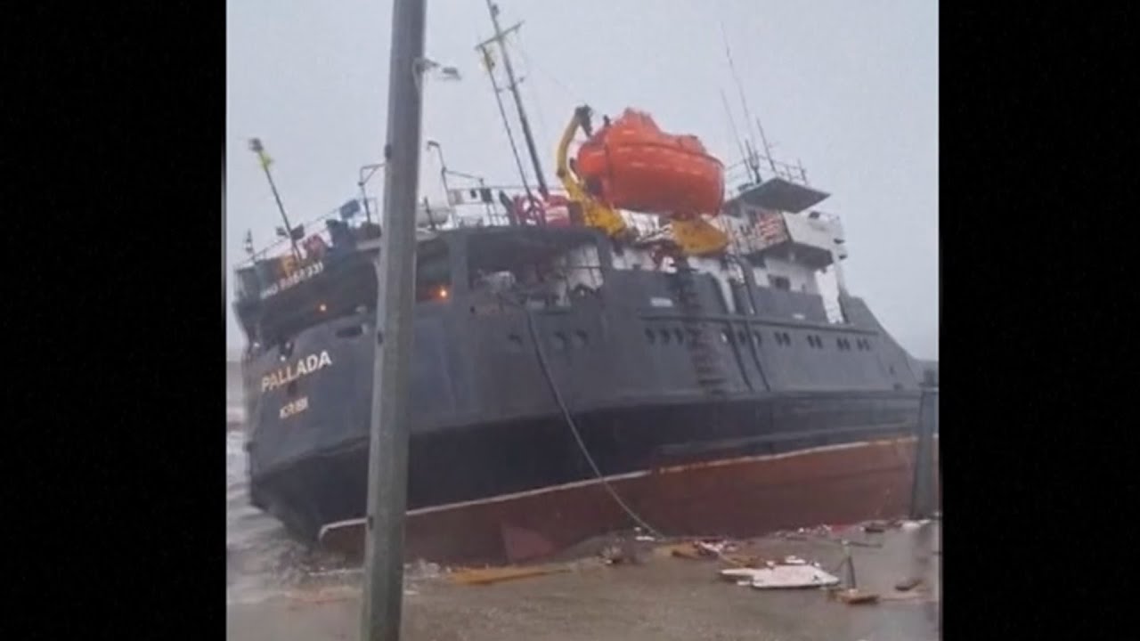Cargo ship broke into two and runs aground off Turkey during violent ...
