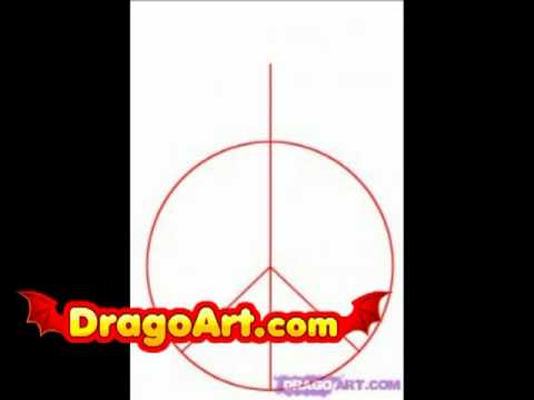 How to draw a peace sign, step by step - YouTube